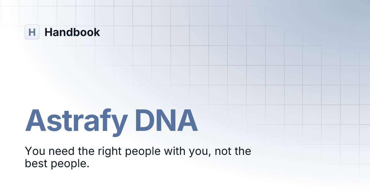 Astrafy DNA | Handbook