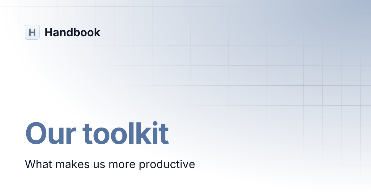 Our toolkit | Handbook