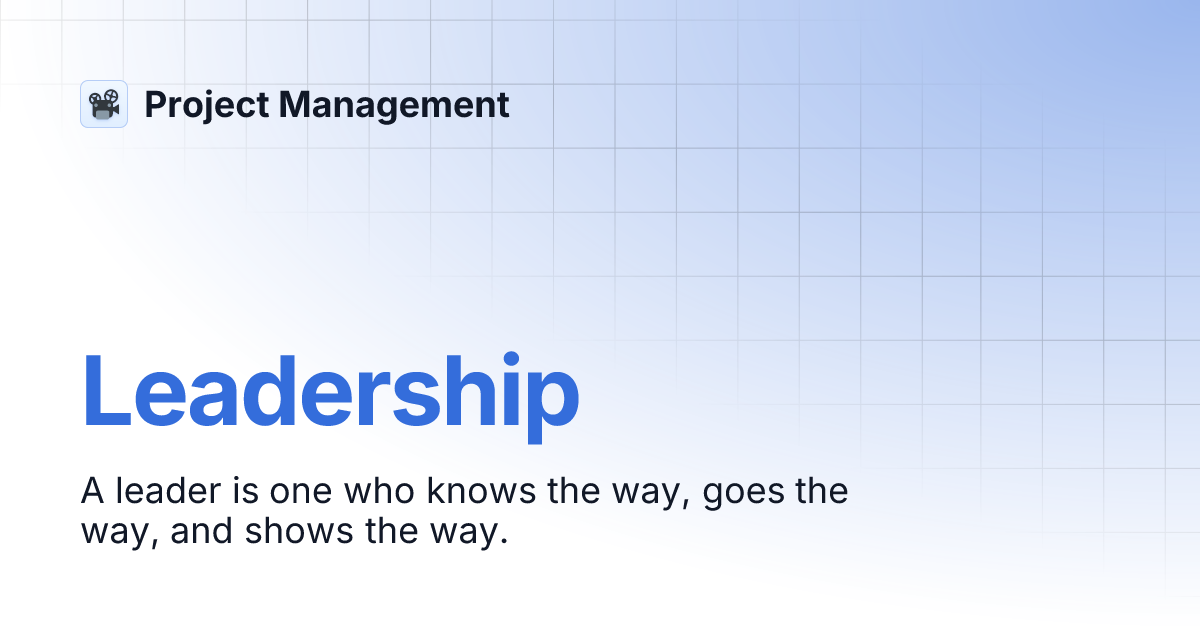 Leadership | Project Management